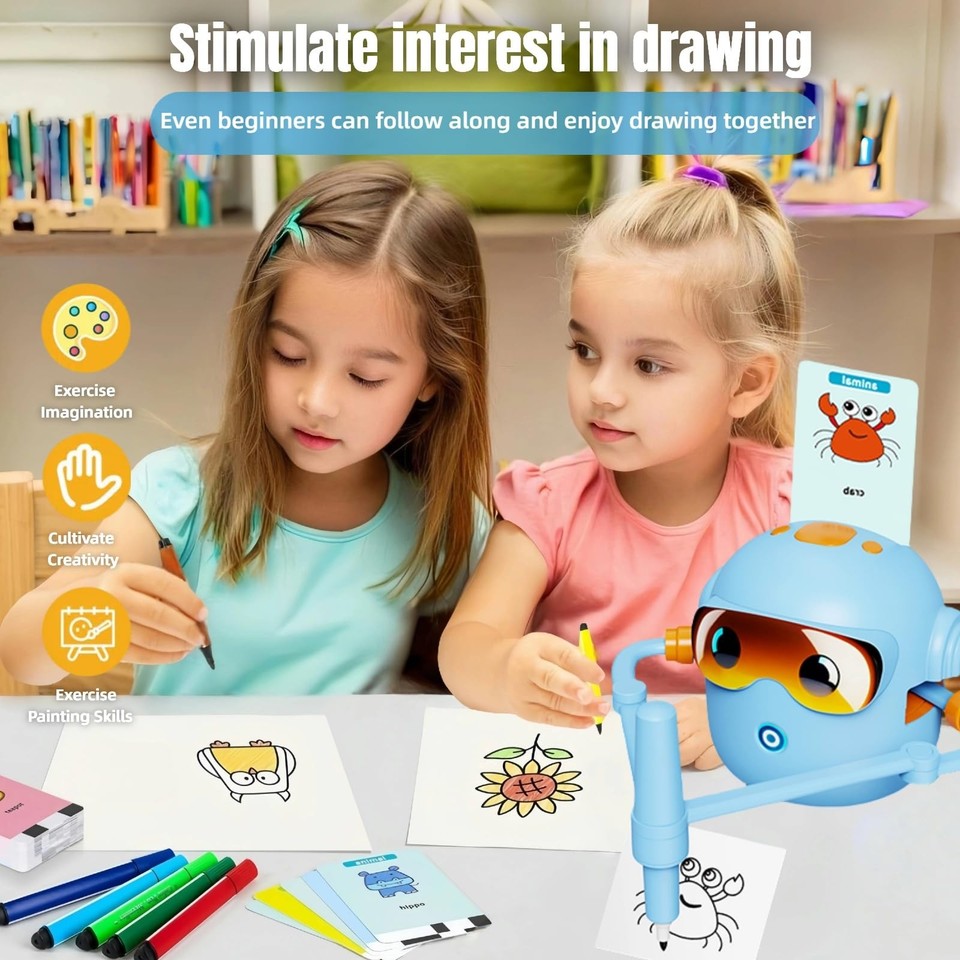 Automated Drawing Robot with Cards & Templates, Drawing Robot for Kids ...