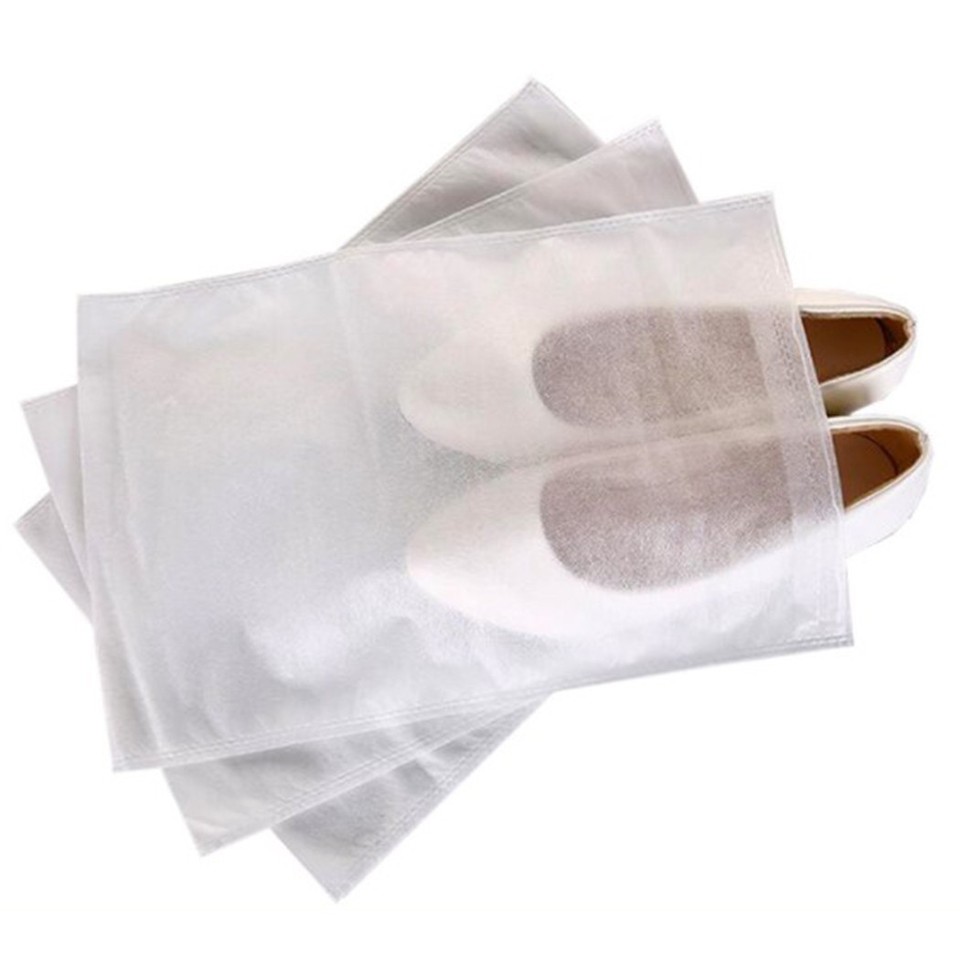 Brand New Shoe Bags Portable White Drawstring Non-woven Cloth Storage ...