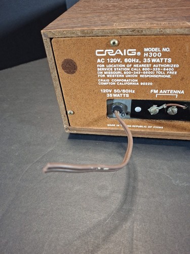 Vintage CRAIG H300 AM/FM Stereo 8-Track Receiver Untested | eBay
