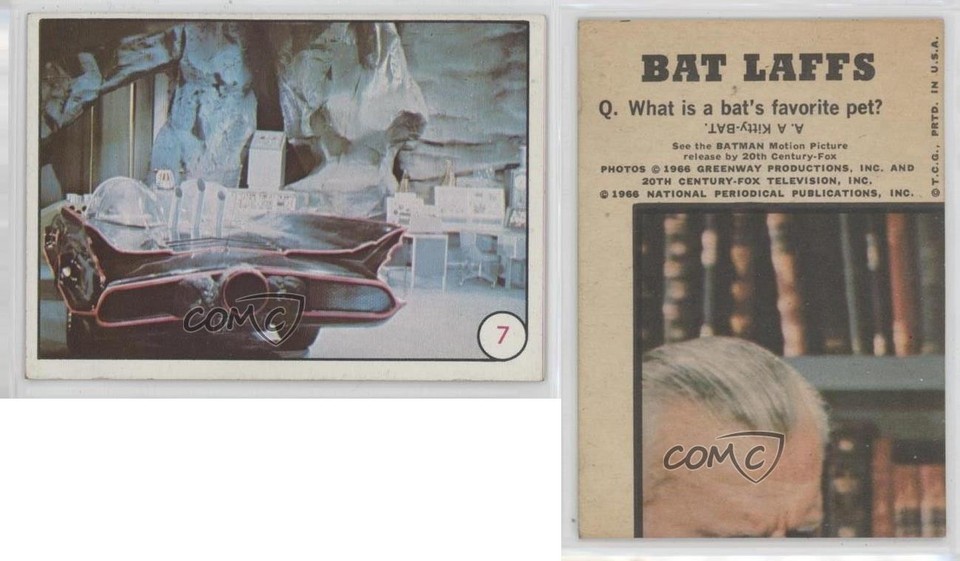 1966 Topps Batman Bat Laffs Batmobile (Movie Promo on Back) #7 06mi | eBay