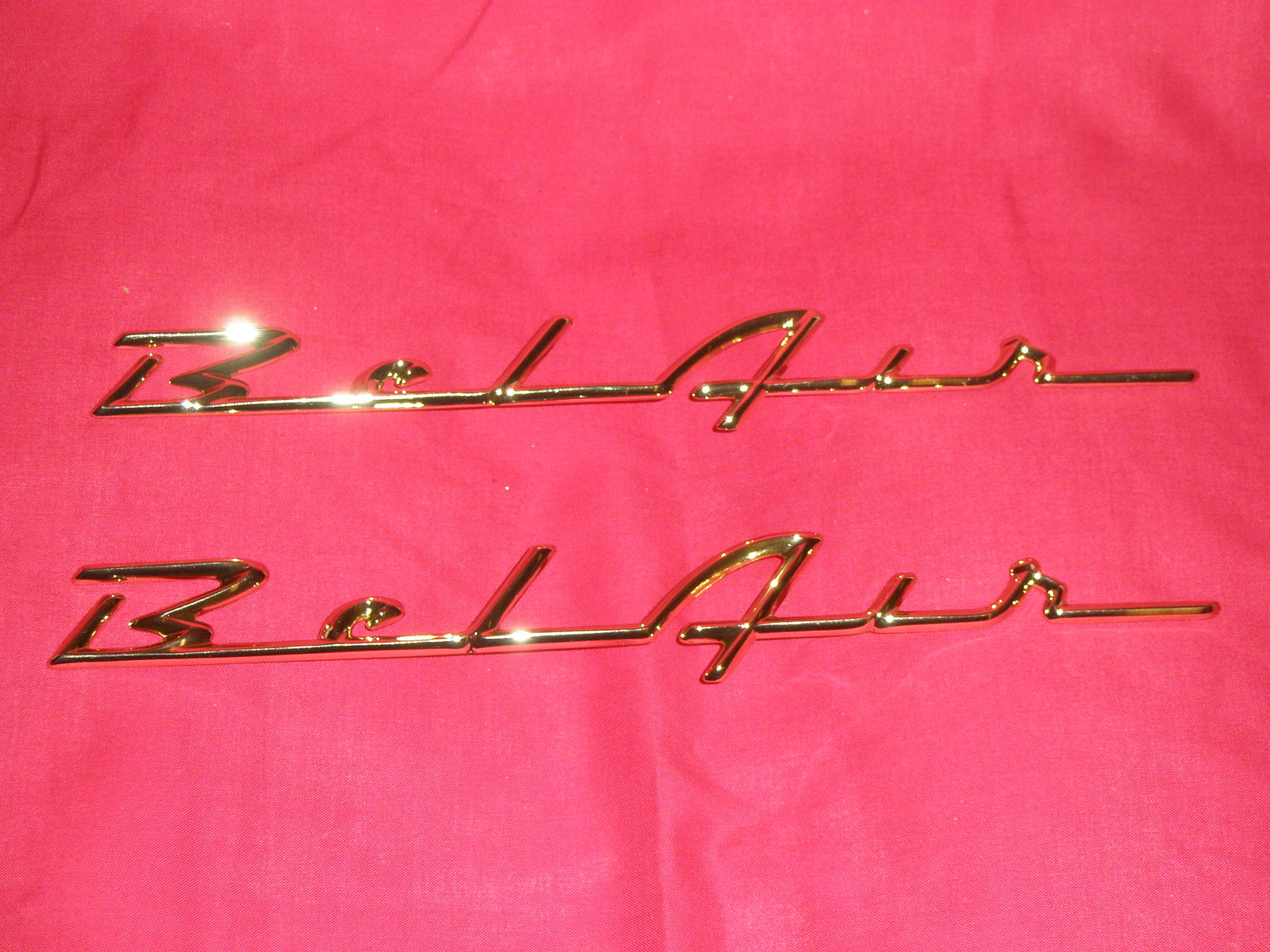 '57 Chevy Belair Nomad Scripts Gold Pair | eBay