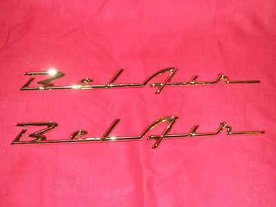 '57 Chevy Belair Nomad Scripts Gold Pair | eBay