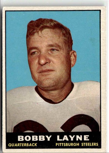 1961 Topps Football Bobby Layne Pittsburgh Steelers #104 | eBay