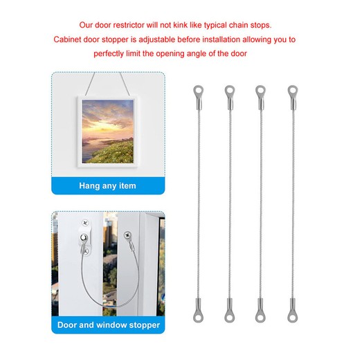 4pcs Hinge Limiter Rope Braided Cable Door Hardware Restrict Rope | eBay