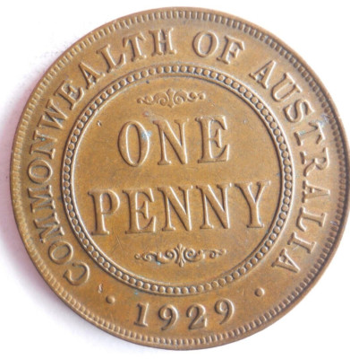 1929 AUSTRALIA PENNY - Excellent Coin - FREE SHIP - Bin #721 | eBay