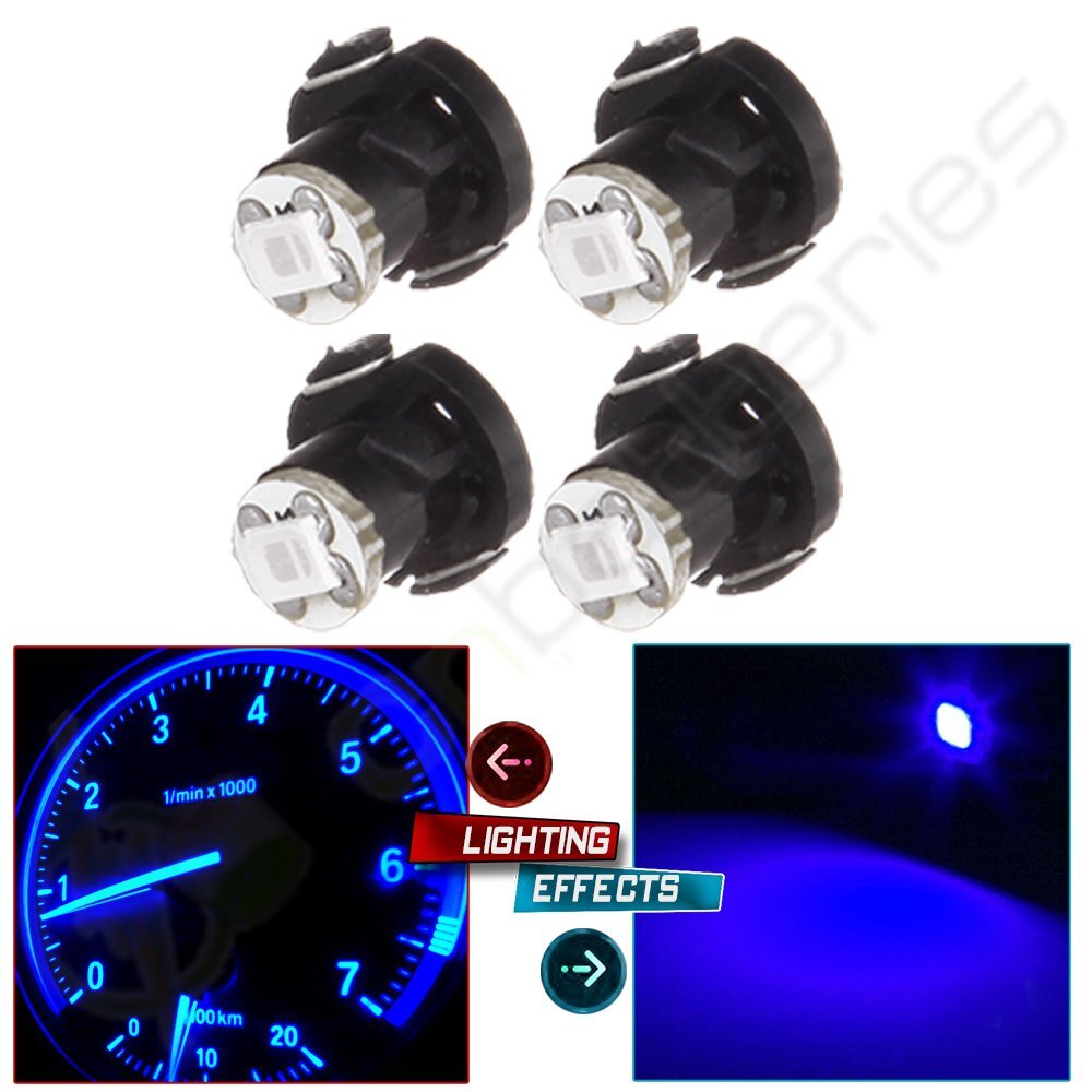 4x Blue T4/T4.2 Neo Wedge 1 SMD 2835 LED Bulbs HVAC Climate Control ...