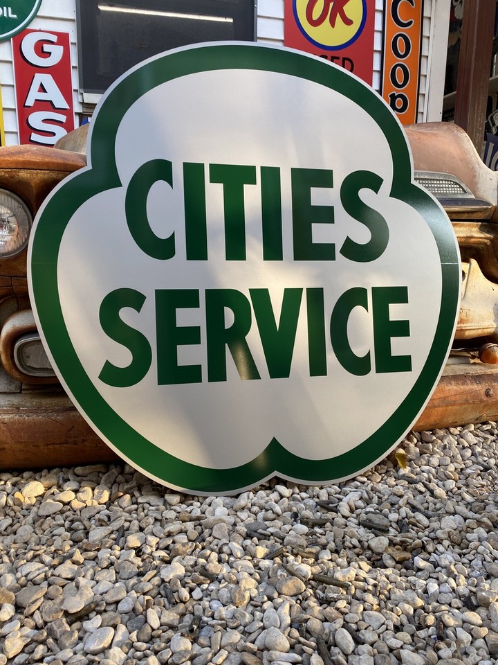 Antique Vintage Old Style Cities Service Gas Station Sign! | eBay