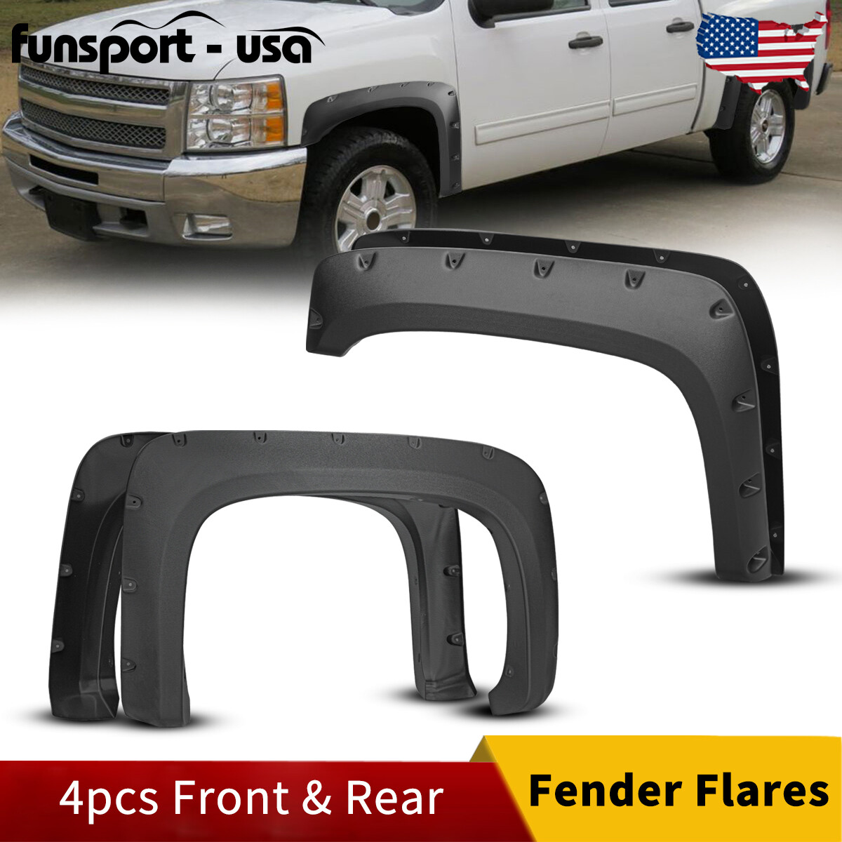 Fender Flares Pocket Rivet for 07-13 Chevy Silverado 1500 07-14 2500HD ...