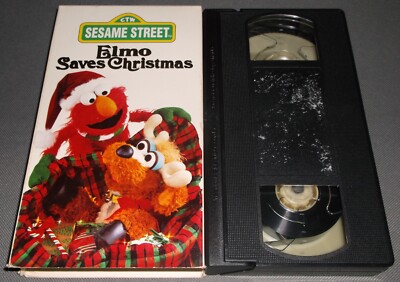 Sony Wonder Sesame Street Elmo Saves Christmas CTW Jim Henson VHS 1996 ...