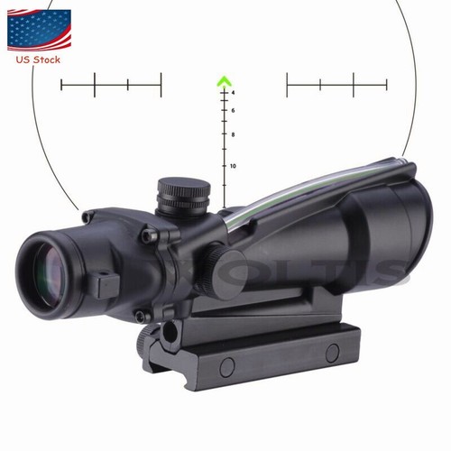 Green Fiber Optic ACOG Scope CHEVRON Reticle 5x35 ACOG Rifle Scope | eBay
