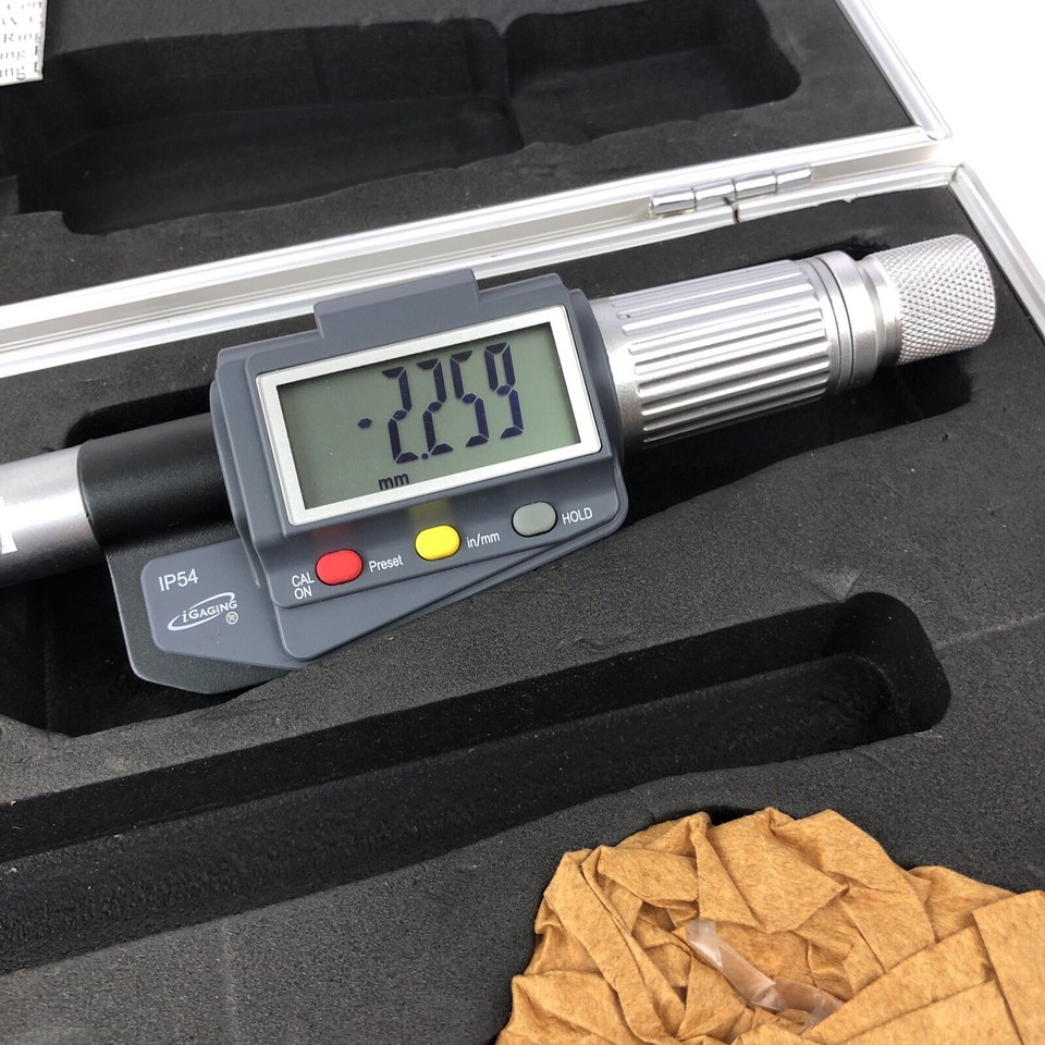 iGaging Inside Micrometer 1.00-1.20" 25-30mm Digital Electronic Bore ...