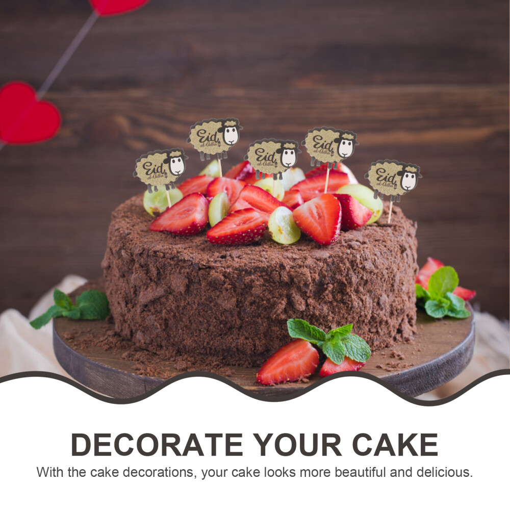 24 Pcs Eid Mubarak Cupcakes Sheep Toppers Hat Dessert Decor | eBay