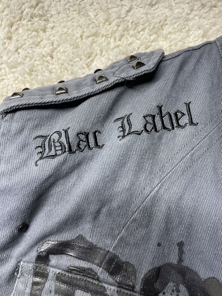 Blac Label graphic button front jacket men’s size XL | eBay