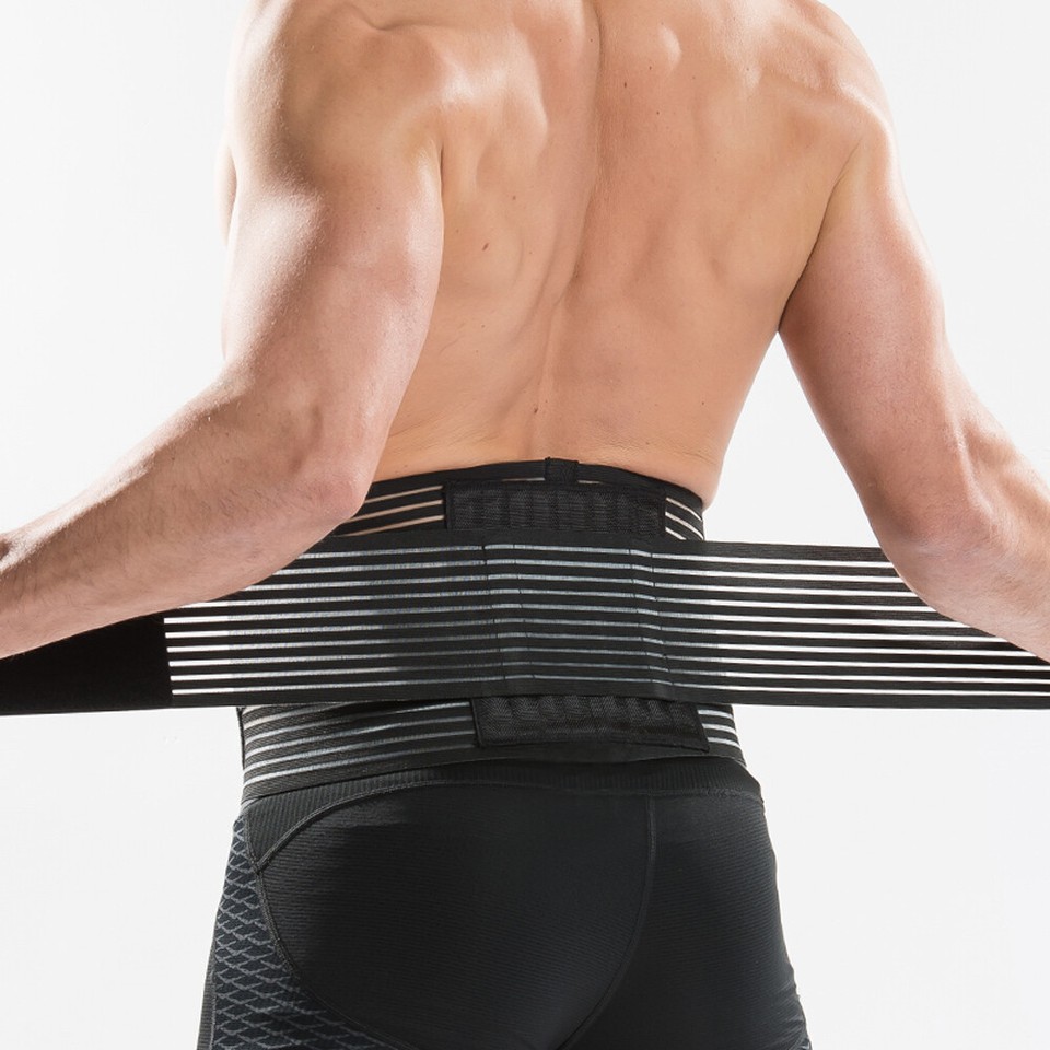 Kuangmi Back Waist Support Belt Brace Breathable Double Pull Lumbar ...