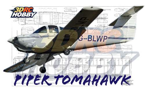Piper Tomahawk 50" Wingspan R/C Airplane Laser Cut Balsa & Ply Short ...