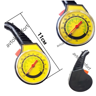 Tire Pressure Gauge Air Measurement PSI 7.5 BAR Car Van | eBay Australia