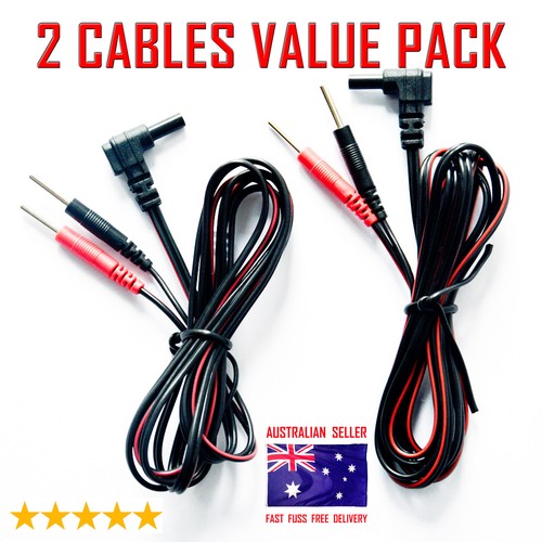 Metron Pro TENS compatible ELECTRODE CABLES WIRES LEADS - 2 CABLES for ...
