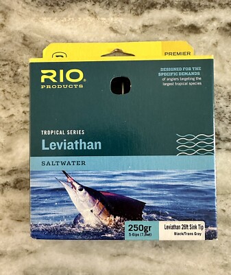 RIO Fly line Leviathan 250gr Saltwater 7, 8wt - 26ft Sink Tip Black ...