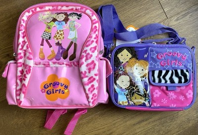 Groovy Girls backpack & lunchbox leopard & zebra fur trim, pink 2004 ...