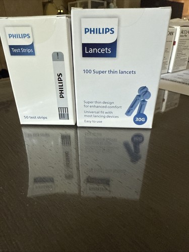 Telcare Philips Blood Glucose Test Strips, 150 Count And Lancets 300 ...