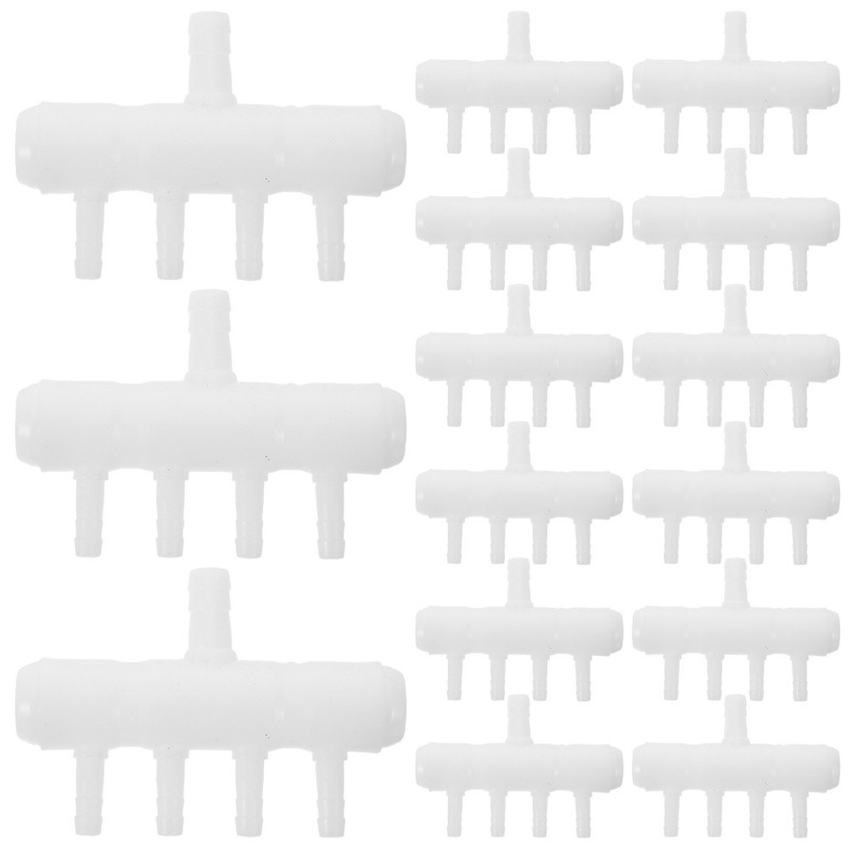 20pcs 4 Port Aquarium Air Pump Splitter - Fish Tank Multi-Pass ...