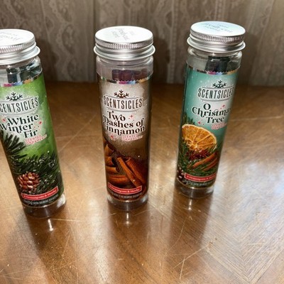 BRAND NEW Scentsicles Scented Ornaments White Winter Fir or Cinnamon w ...