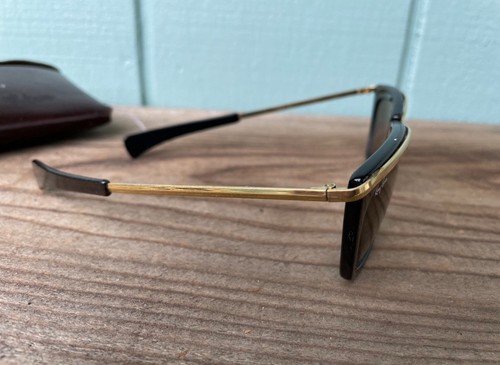 VINTAGE 1970 B&L RAY BAN L1004 WPAR BLACK/GOLD SUNGLASSES | eBay