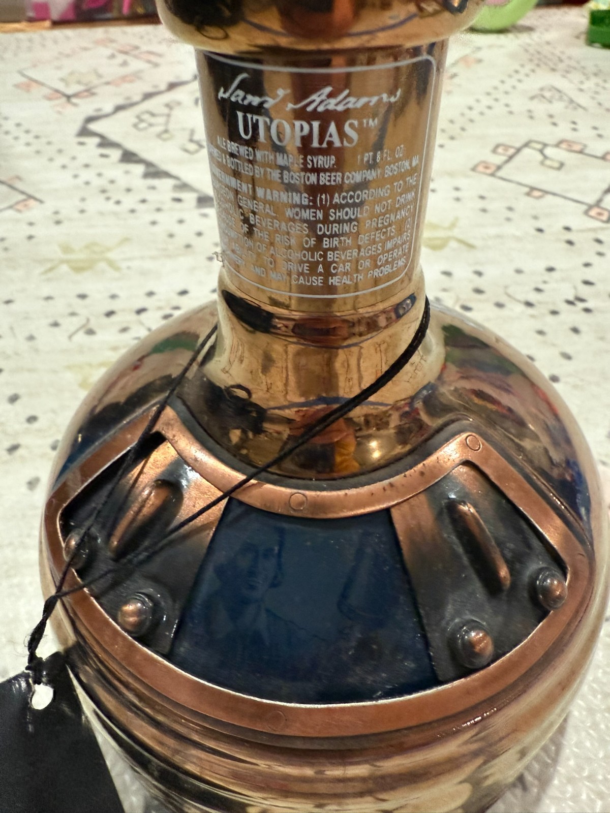 empty 2007 Sam Adams Utopias bottle with hangtag and glass, No Box | eBay