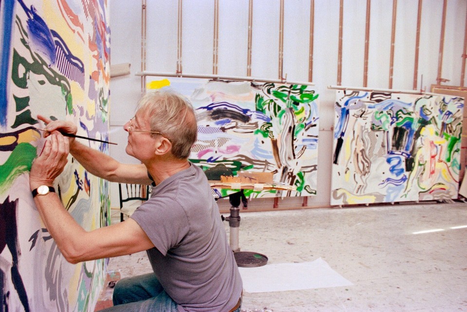 Roy Lichtenstein, Antique Lithograph, 12"x12", 1971, Pop Art, "Sponge ...