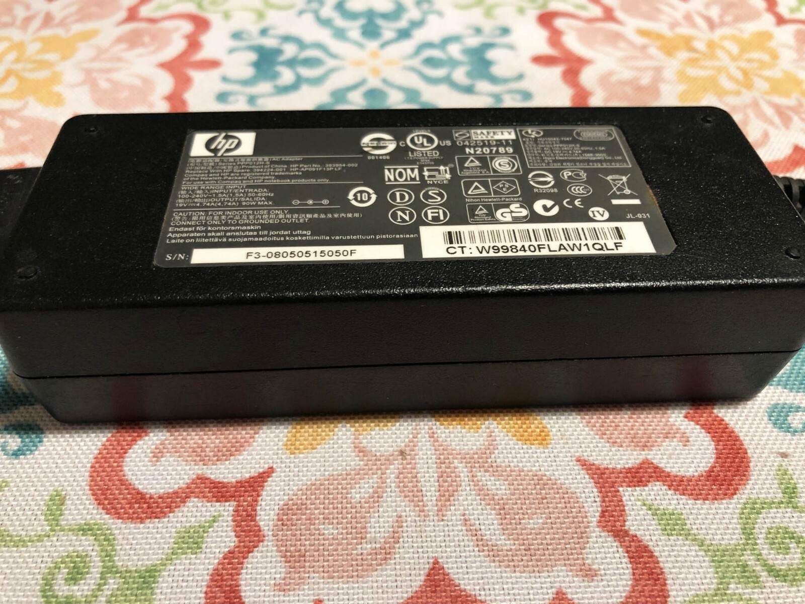 Genuine HP PPP012H-S 19V 4.74A 90W AC Adapter Power Supply | eBay