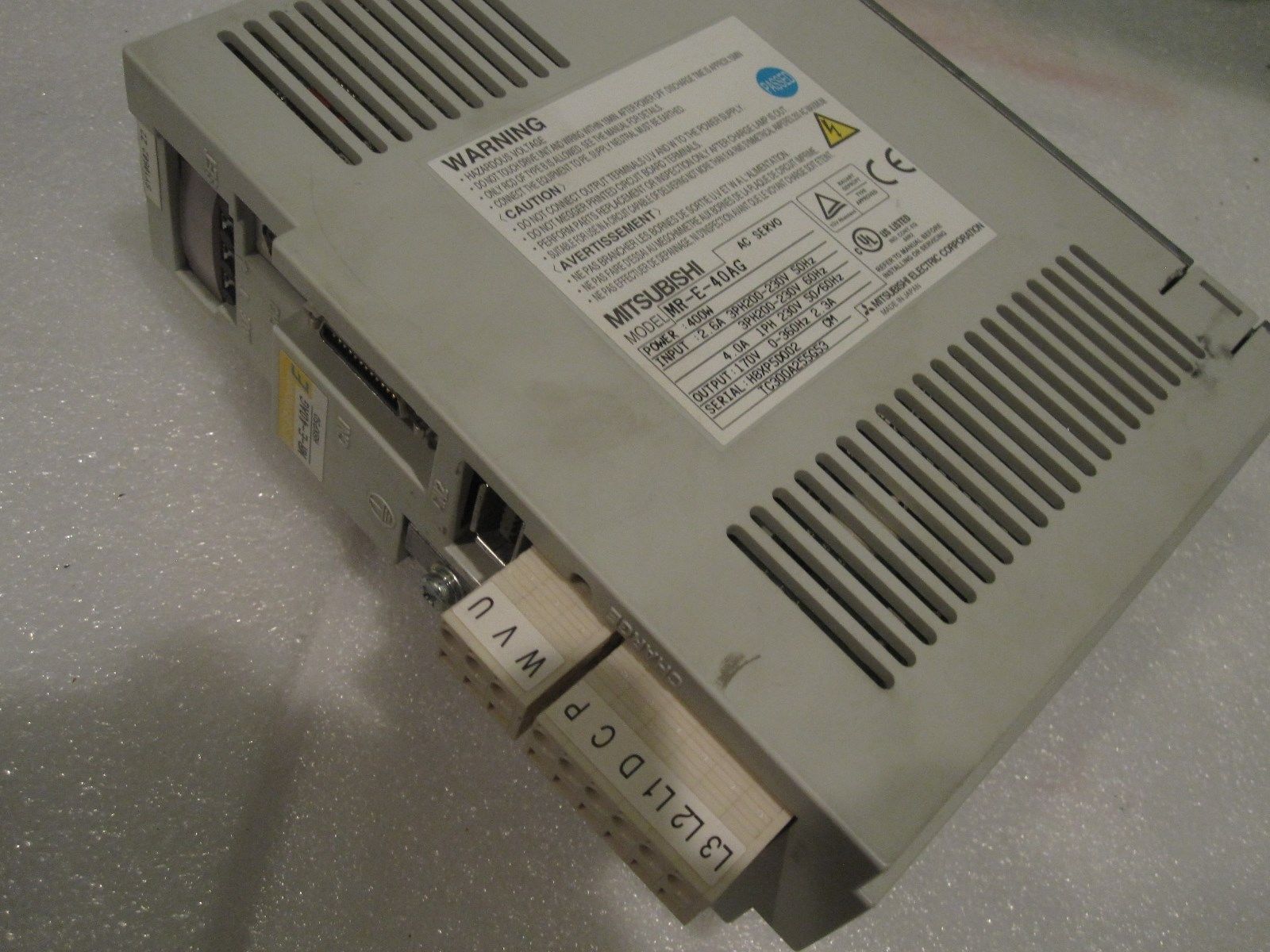 Garantie MITSUBISHI EZMotion MR-E-40AG AC SERVOVERSTÄRKER H8XP5D ...