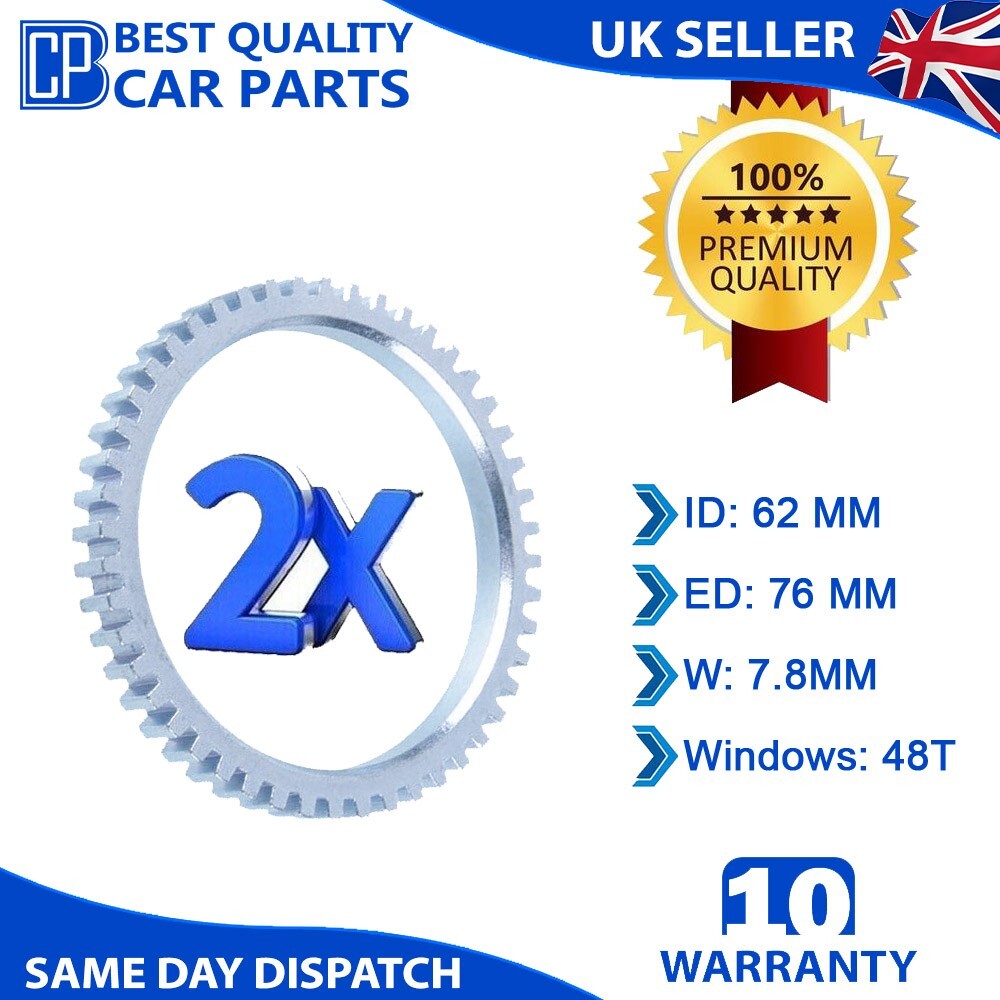 2X ABS RELUCTOR RING FRONT for HYUNDAI GETZ i10 i20 49590-1C000 FRONT ...