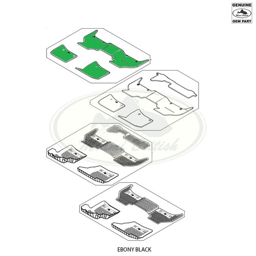 LAND ROVER FLOOR MAT SET CARPET DEFENDER VPLES0556 OEM | eBay