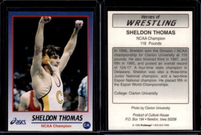1998 Pro Image Heroes of Wrestling #NNO Sheldon Thomas - NM EXACT SCAN ...