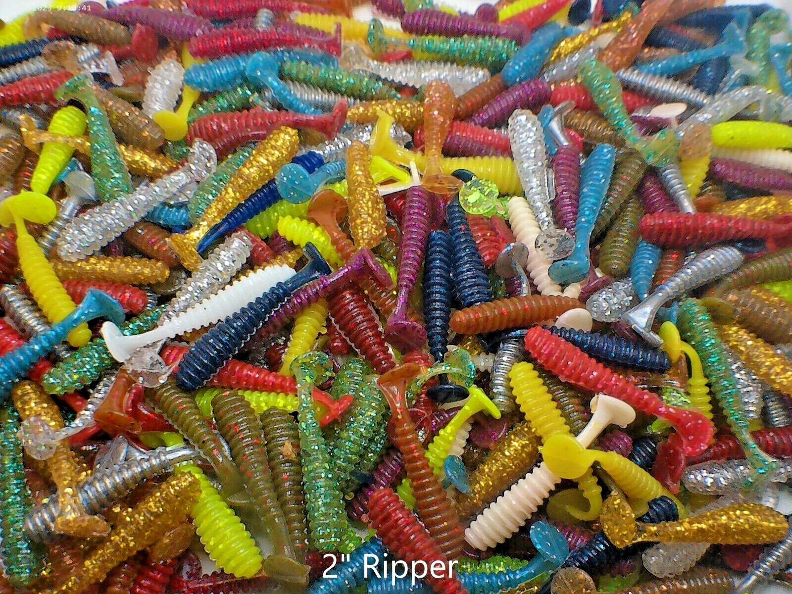 2" Ripper Soft Plastic Fishing Bait Lure Crappie Walleye Bass Northern ...