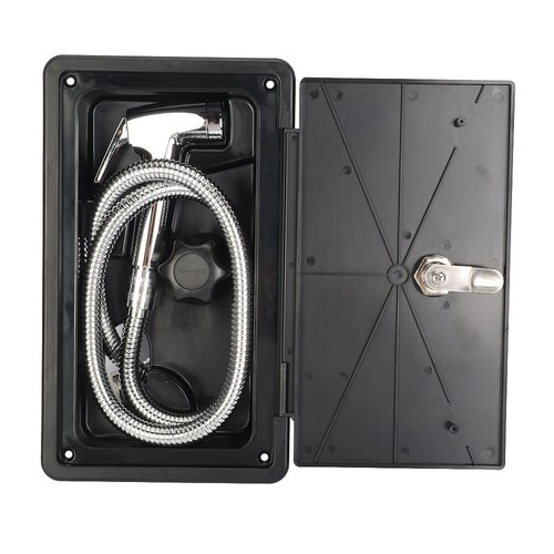 External Caravan RV Shower Box Kit with Lock Exterior Camper Trailer ...