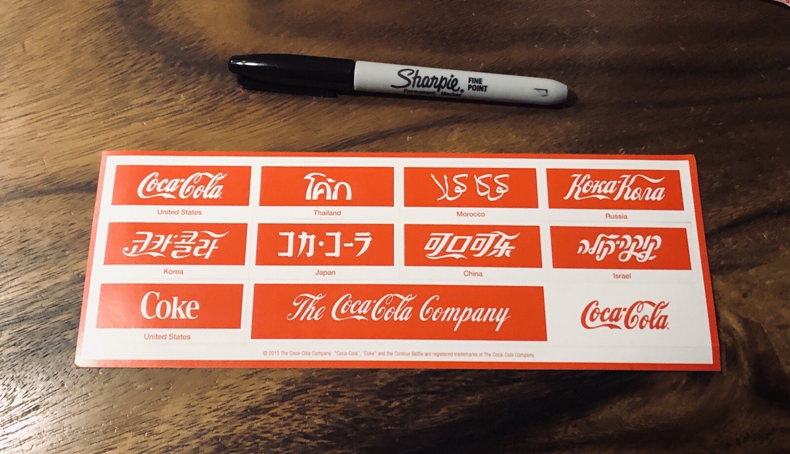 Coke Coca-Cola multiple languages Stickers Sheet, Official Licensed ...