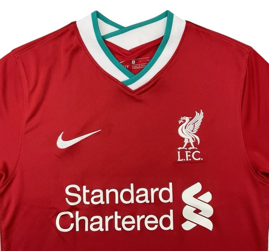 LIVERPOOL 2020-21 HOME FOOTBALL SHIRT SMALL ADULT (MINT) NIKE CODE ...