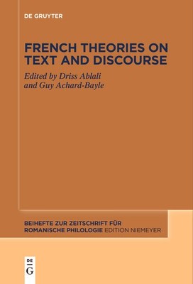 French Theories On Text And Discourse 9783111627298| eBay