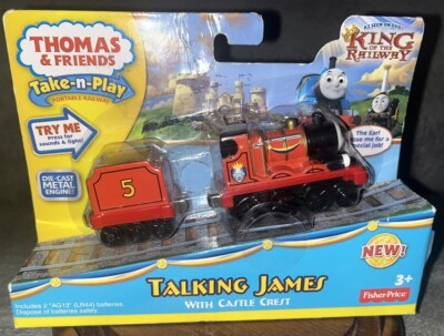 THOMAS & FRIENDS TAKE-N-PLAY “TALKING JAMES” WITH CASTLE CREST | eBay