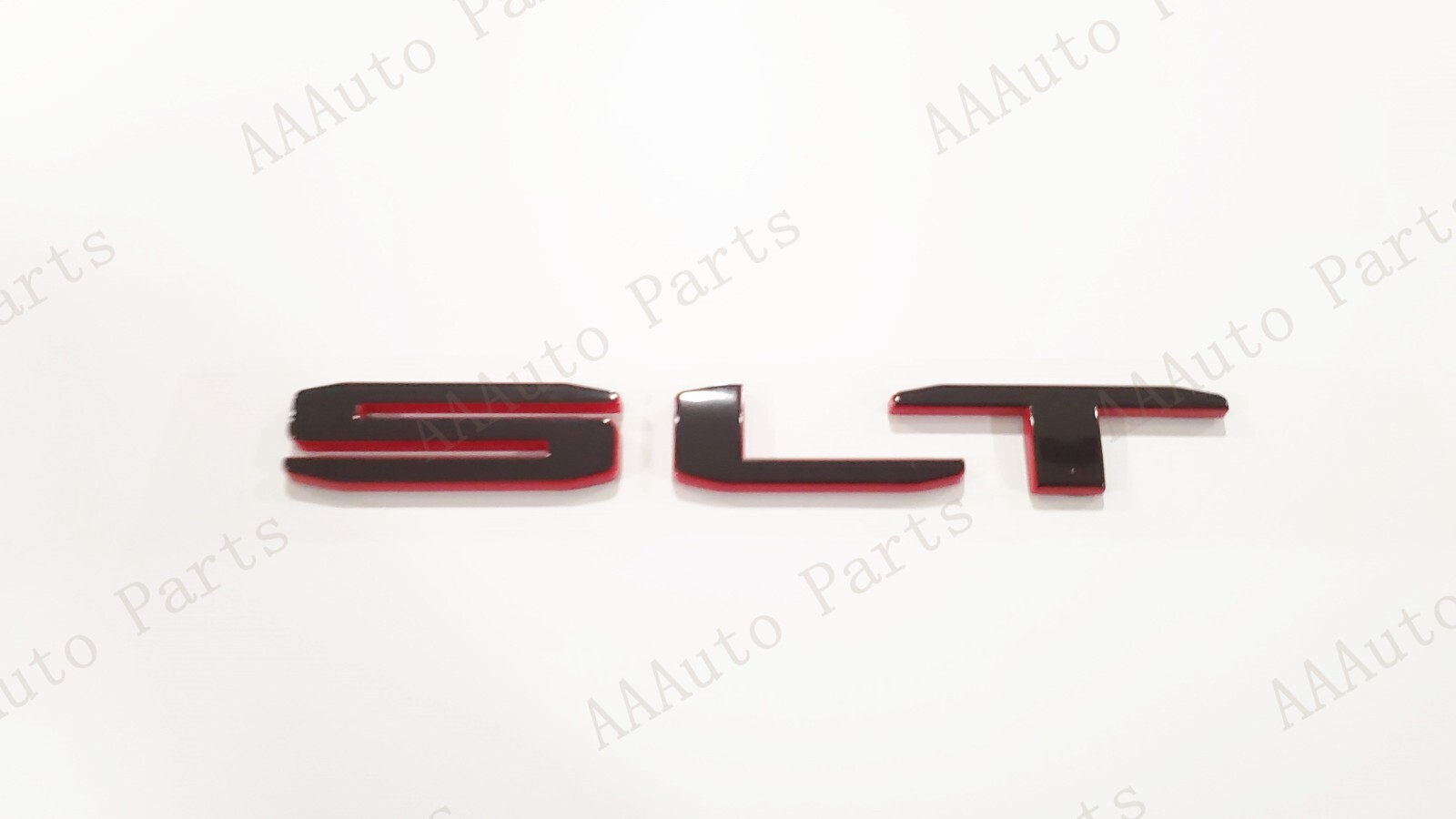 2PC Gloss BLACK RED Rear SIERRA SLT LETTER EMBLEM 2019+ GMC 1500 2500 ...