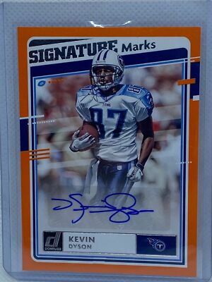 KEVIN DYSON 2020 PANINI DONRUSS SIGNATURE MARKS ORANGE AUTO #SM-KD | eBay