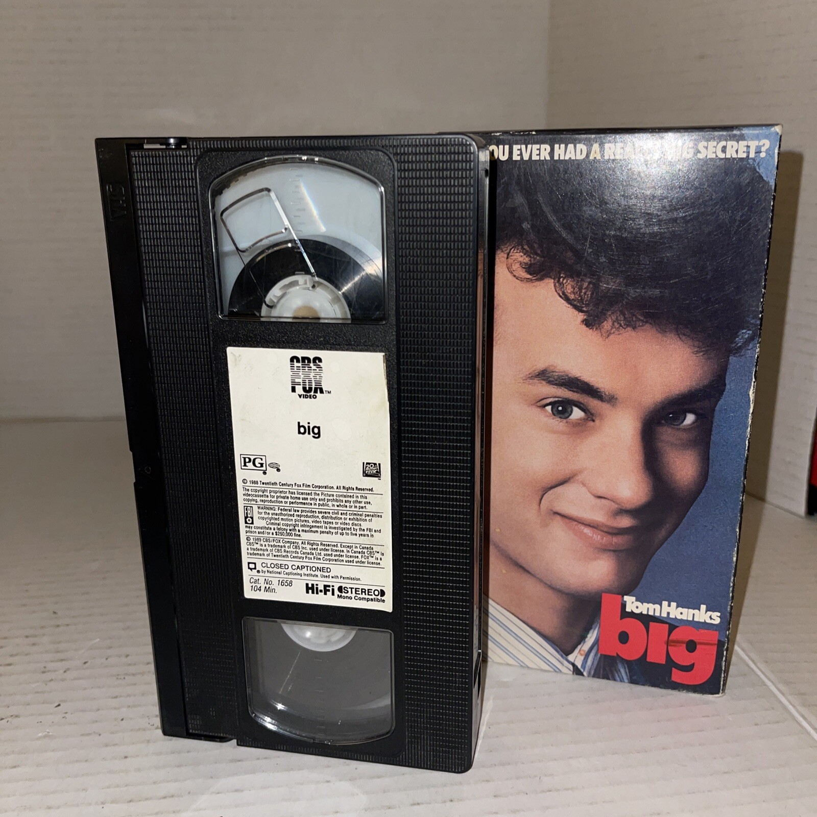 Big (VHS, 1989) Tom Hanks CBS FOX FIRST RELEASE - Rare VTG Slipcase ...