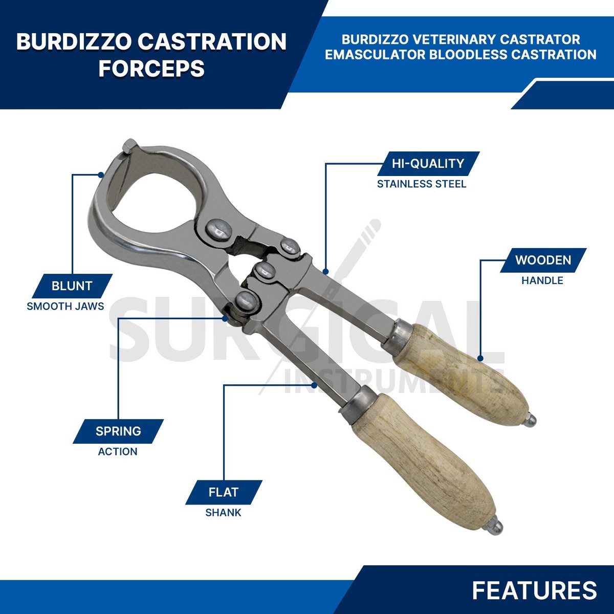 Burdizzo Emasculator YNR England Emasculator (Burdizzo) – Bloodless ...