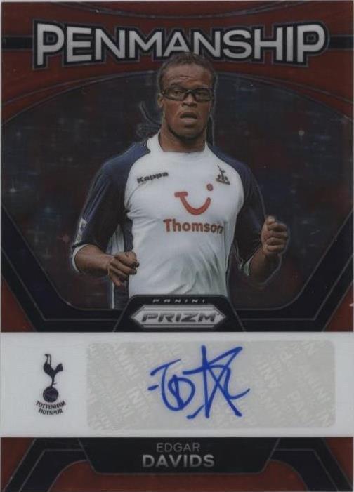2023-24 Panini Prizm Premier League - Penmanship Edgar Davids #P-ED Red ...