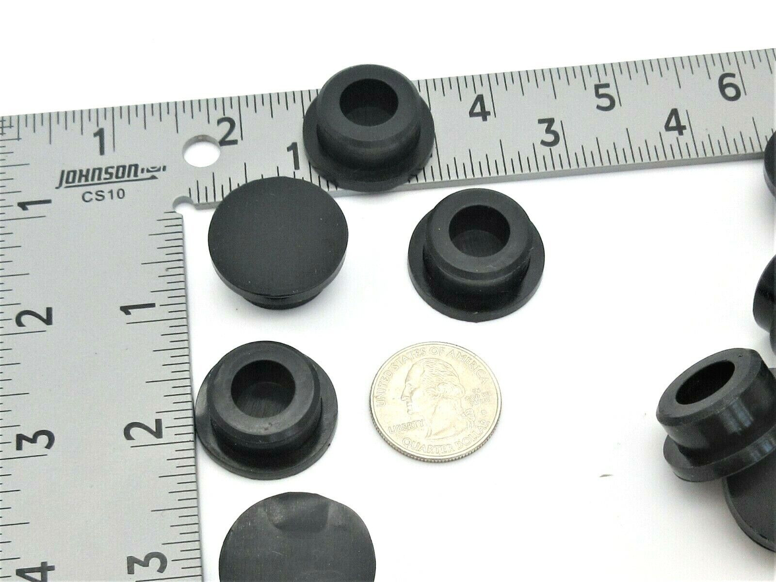 3/4" Rubber Hole Plug Thick Panel Push‑In Compression Stem Bumper Foot ...