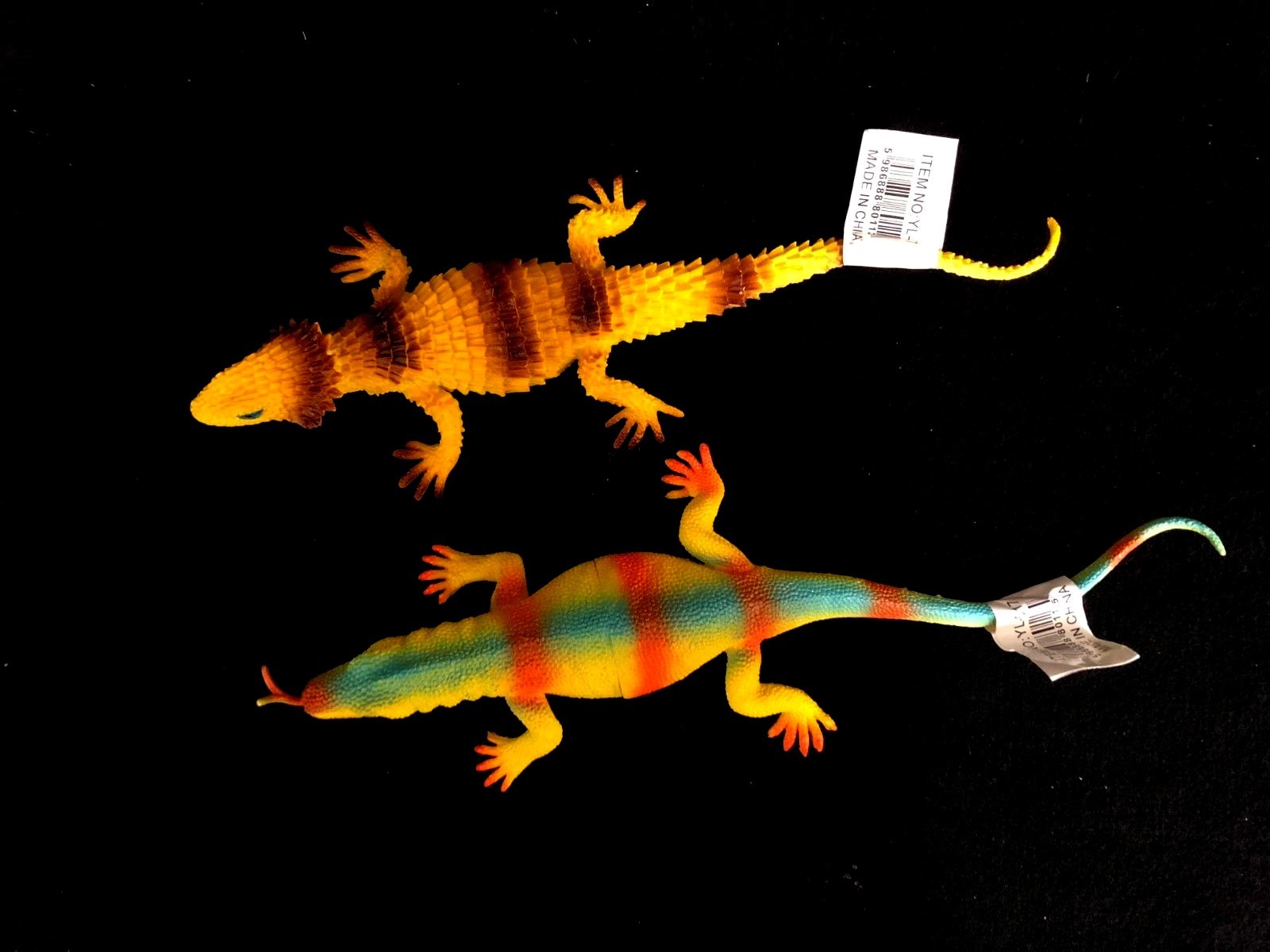 8 pcs Tropical Reptile Animal Plastic Lizard Toy Figurine Animals 30 cm ...