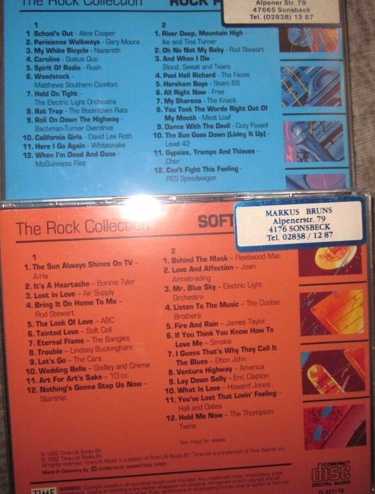 Rare 70 CD TIME LIFE The Rock Collection 60s 70s 80s SOUNDS Of Classic ...