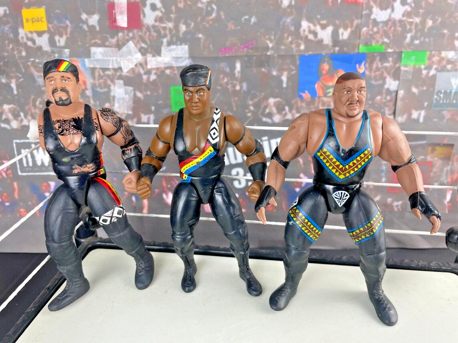 (Lot of 3) Nation of Domination WWE Action Figure Farooq D'lo Brown ...