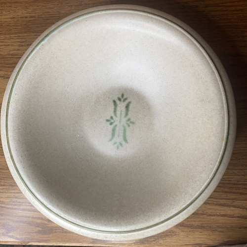 Vintage Haeger 8237 Double Tulip Speckled Beige w/Green 11.25” Basin ...